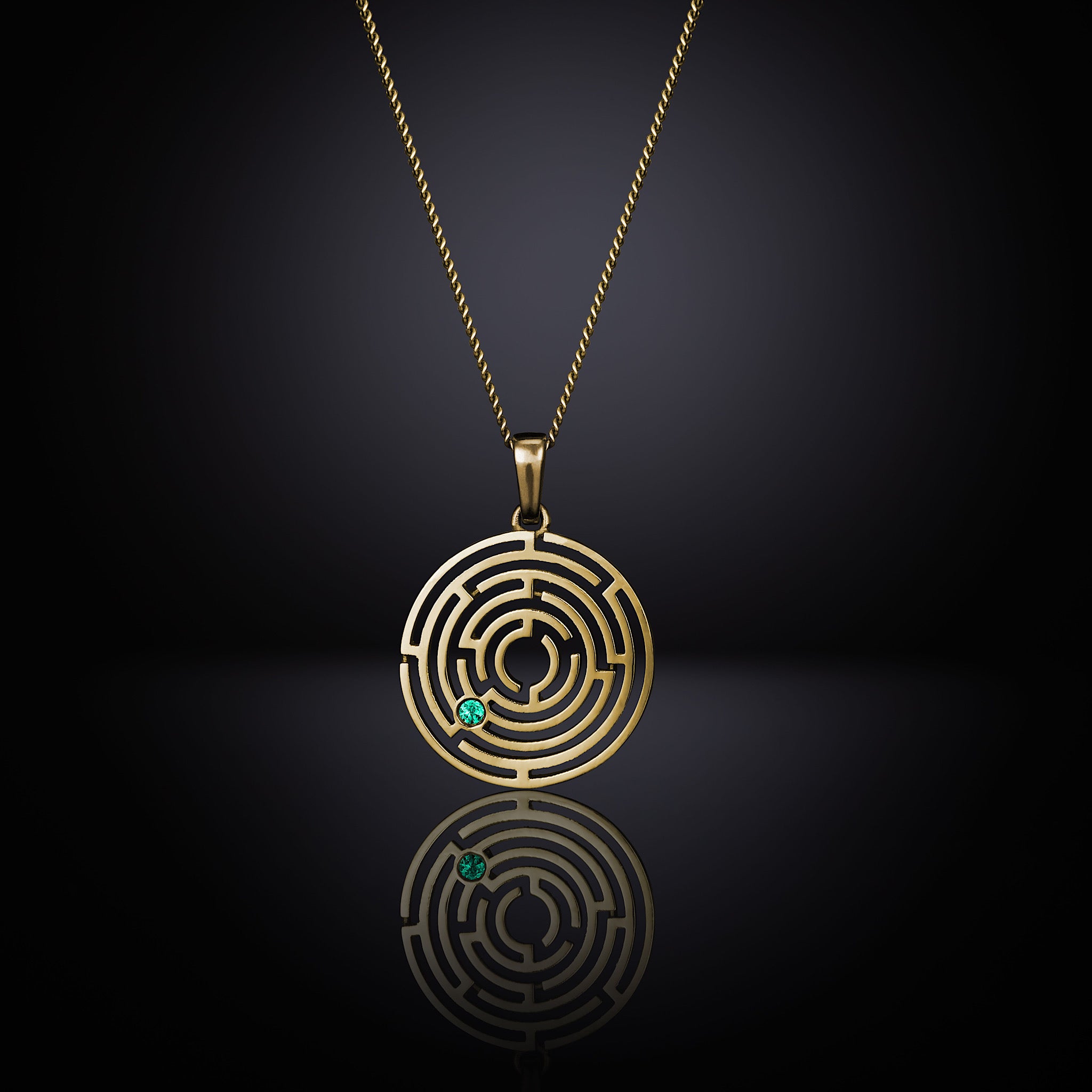 Labyrinth Pendant - 18K Yellow Gold – Sara Peymanpour